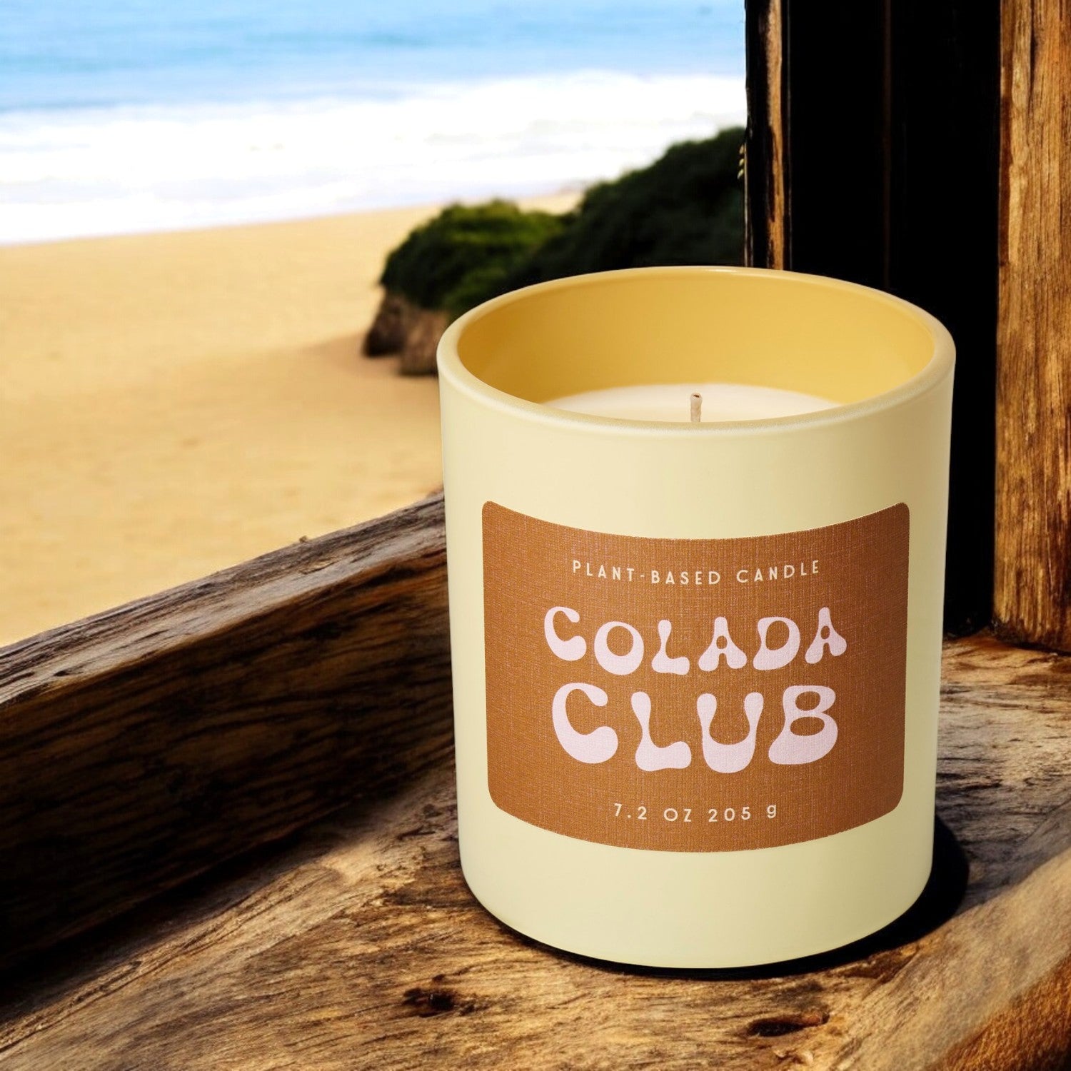 Colada Club Sun Glass Candle - 7.2 oz Soy Candle – Mellow Monkey