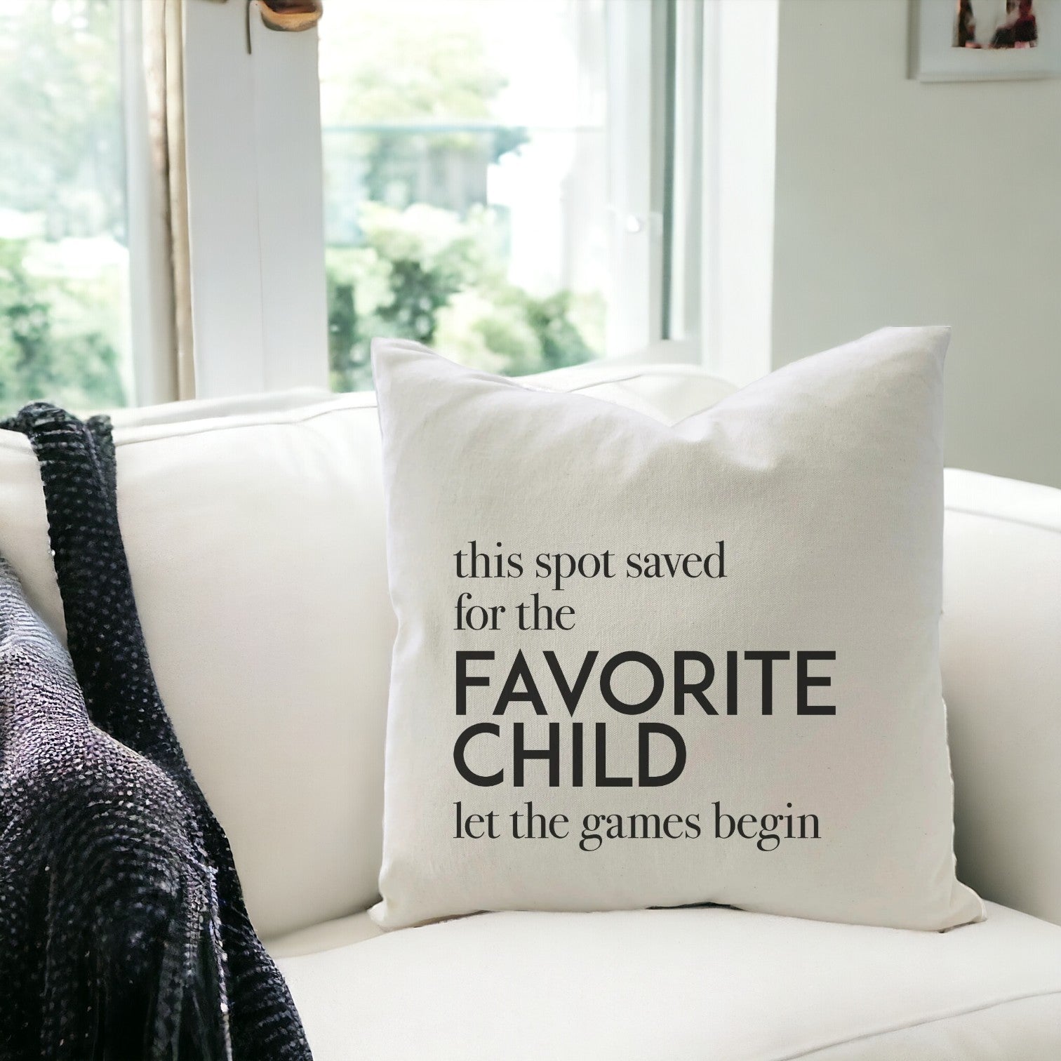 This Spot Saved For The Favorite Child - Let The Games Begin - Natural – Mellow Monkey
