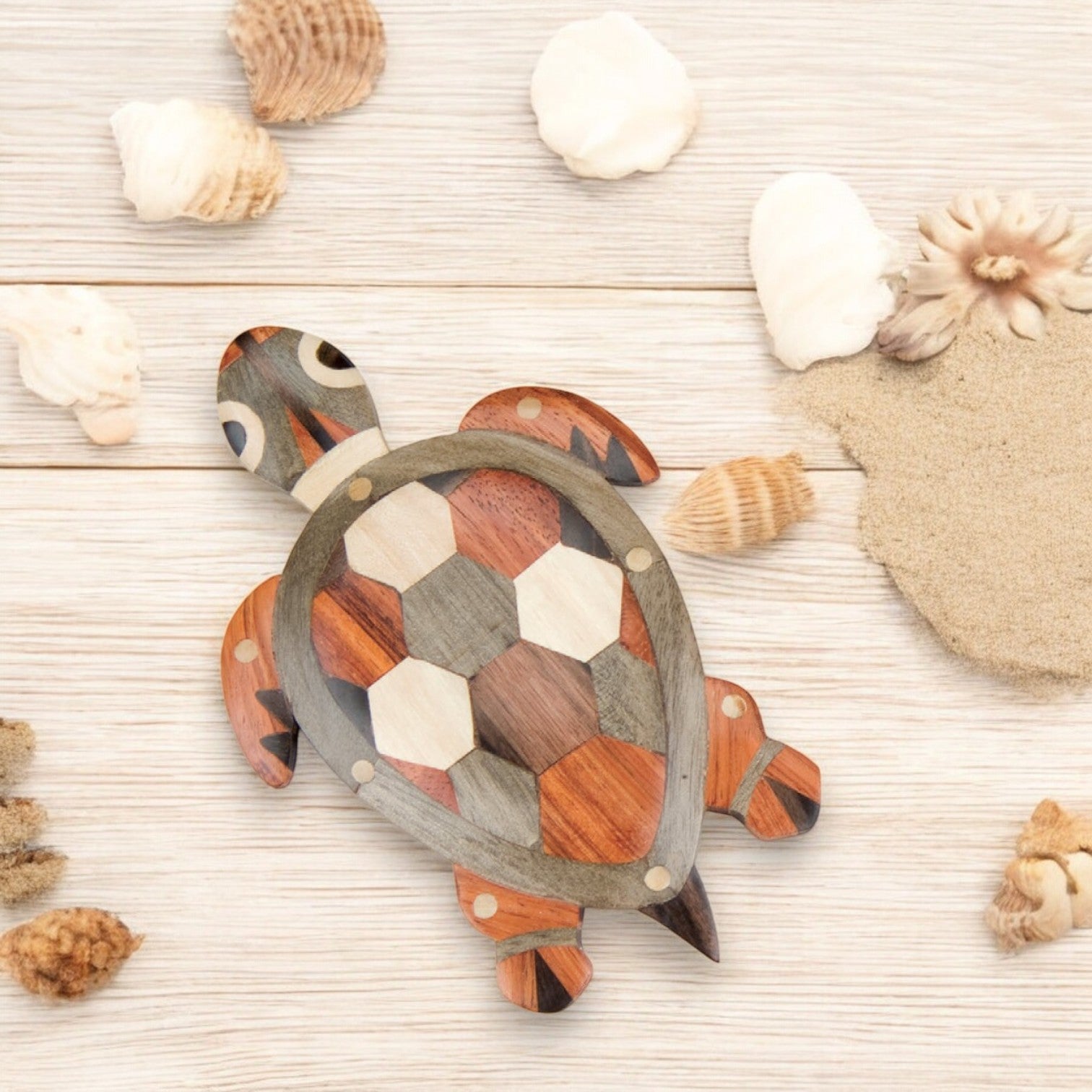 Turtle - Medium - Northwoods Wooden Sculpture – Mellow Monkey