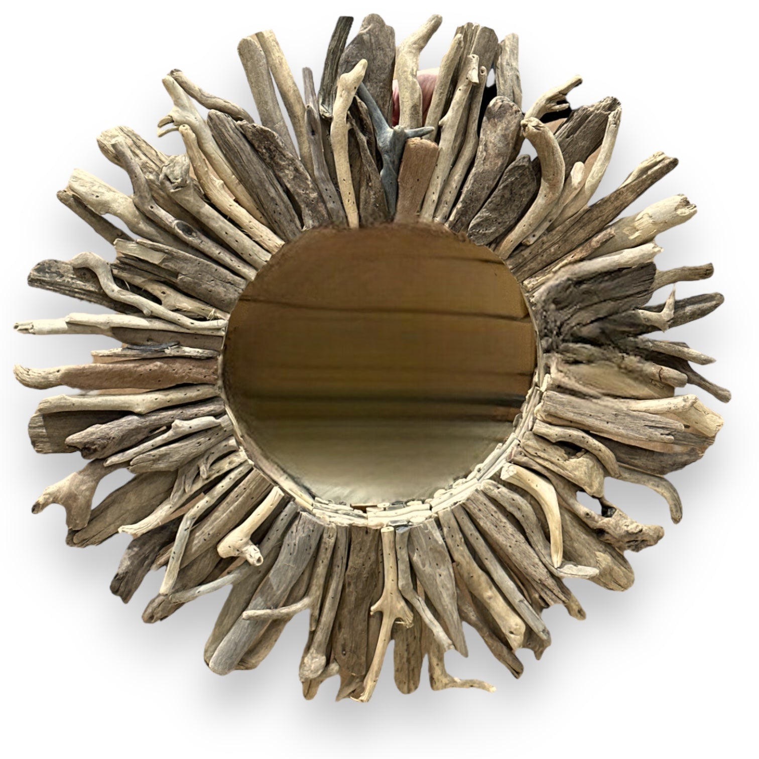 Driftwood Starburst Mirror Large Old Carved And Tiered Giltwood
