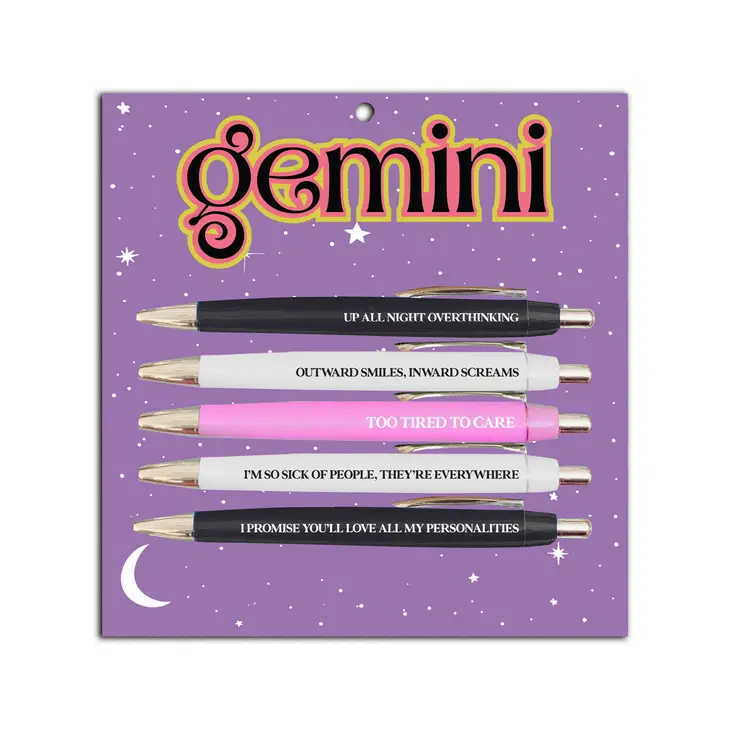 Gemini - 5 Pen Astrology Set – Mellow Monkey