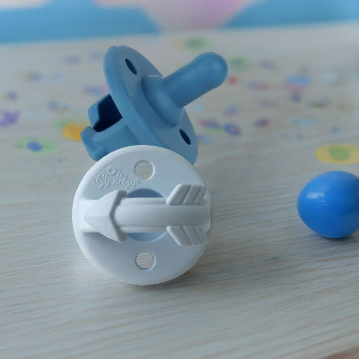 Sweetie Soother™ Pacifier Sets (2-pack) Blue Arrows – Mellow Monkey