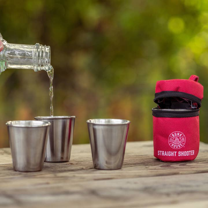 Bunkhouse Straight Shooters 4-Pack Portable Shot Glasses – Mellow Monkey