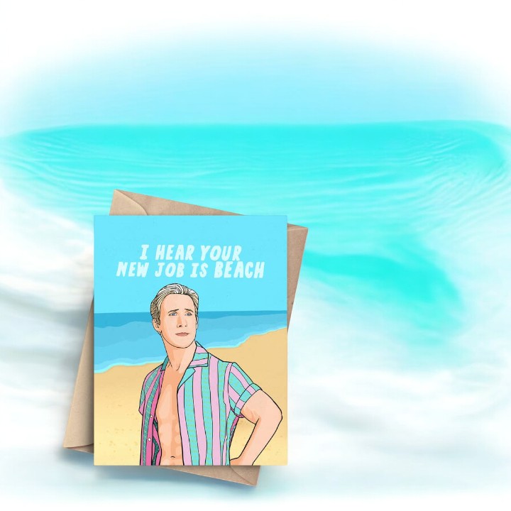Blank Printable Retirement Announcement Beach
