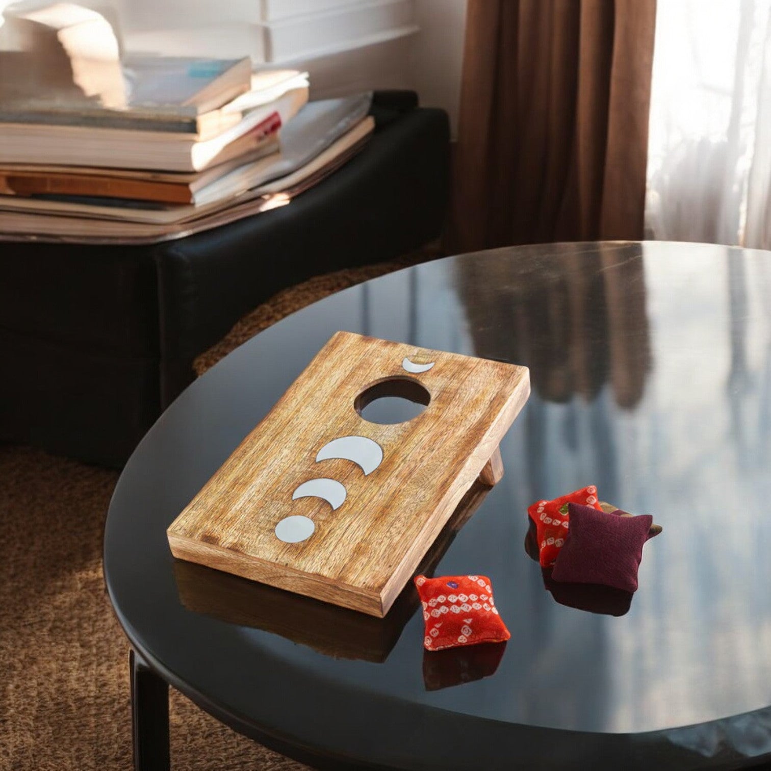 Indukala Moon Phase Cornhole Table Game - 9.75" x 6.5" – Mellow Monkey