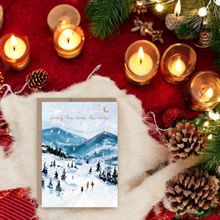 Sending Love Across Miles Boxed Holiday Cards - Set of 10 – Mellow Monkey