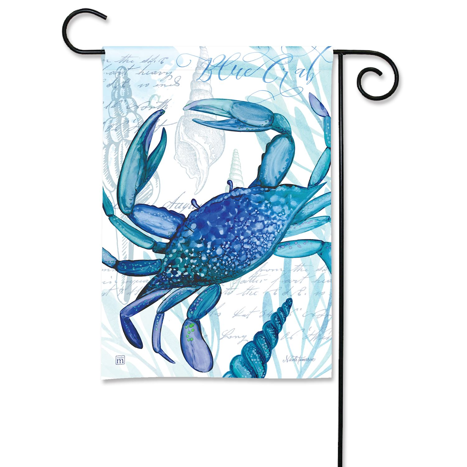 Sapphire Blue Crab Premium Grade Garden Flag - 12-1/2 x 18-in From Stu ...