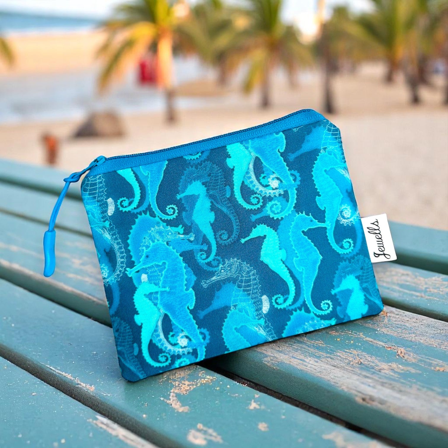 Seahorse Zippered Fabric Coin Purse Pouch – Mellow Monkey