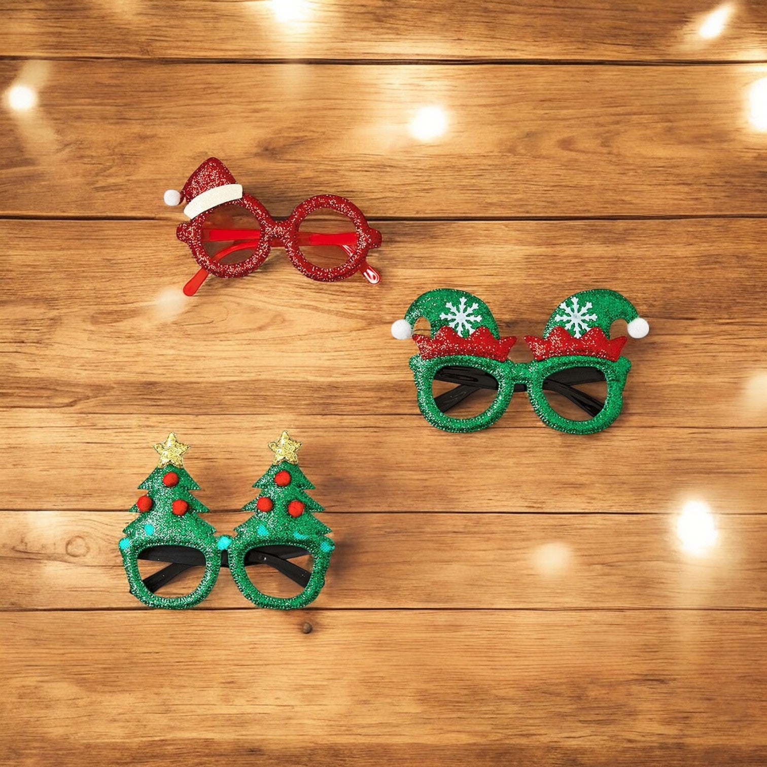 Festive Fun Holiday Glitter Glasses – Mellow Monkey