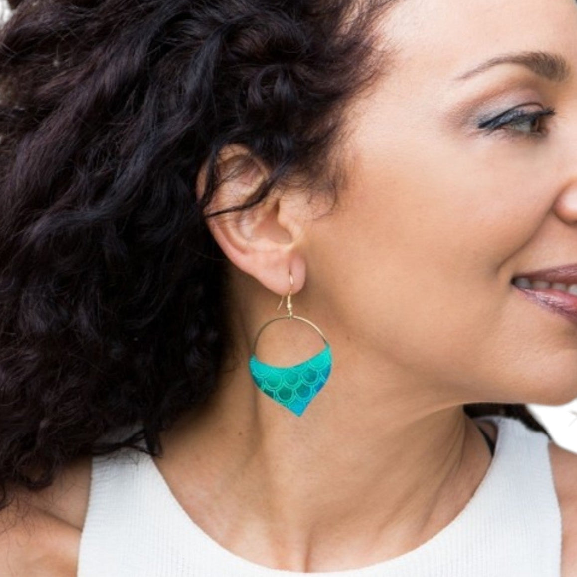 Jaladhi Mermaid Teal Drop Earrings – Mellow Monkey