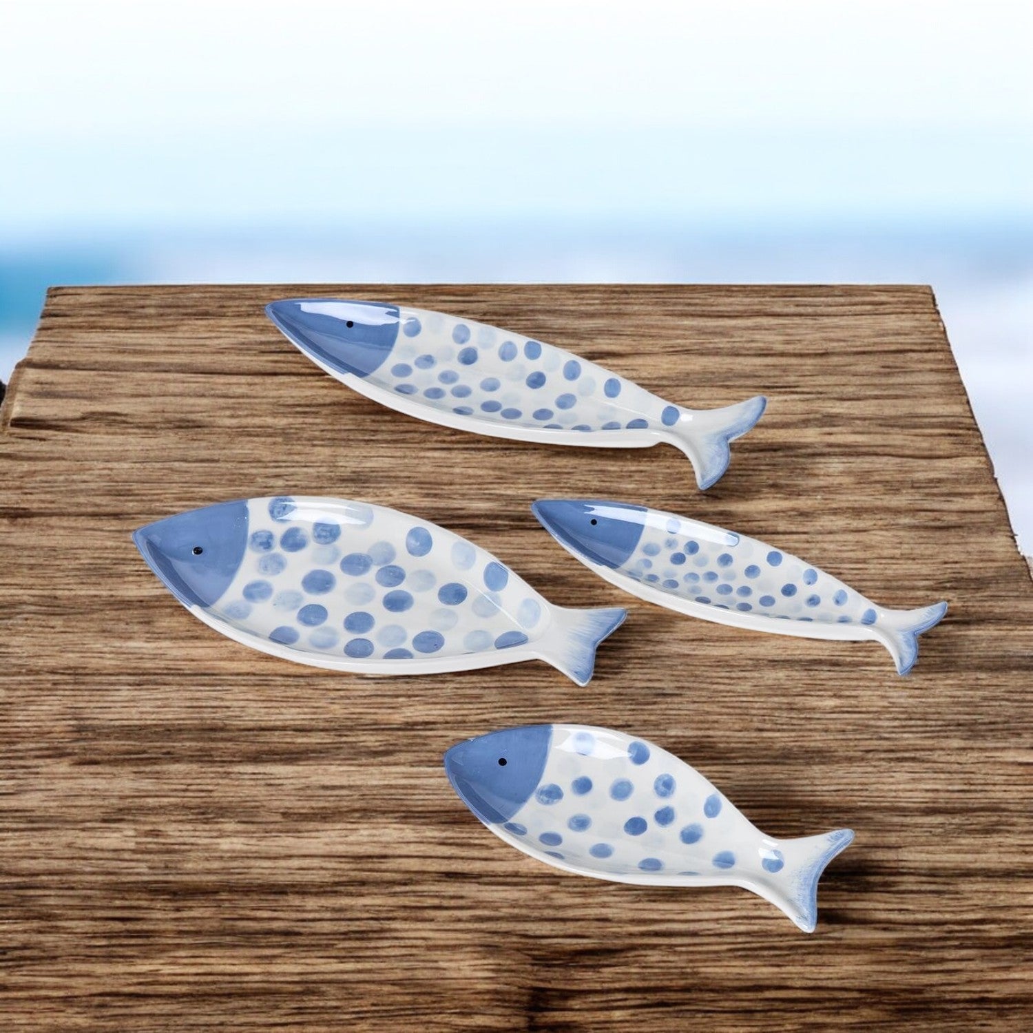 Water Blue Dot Fish Tidbit Tray - Trinket Tray – Mellow Monkey