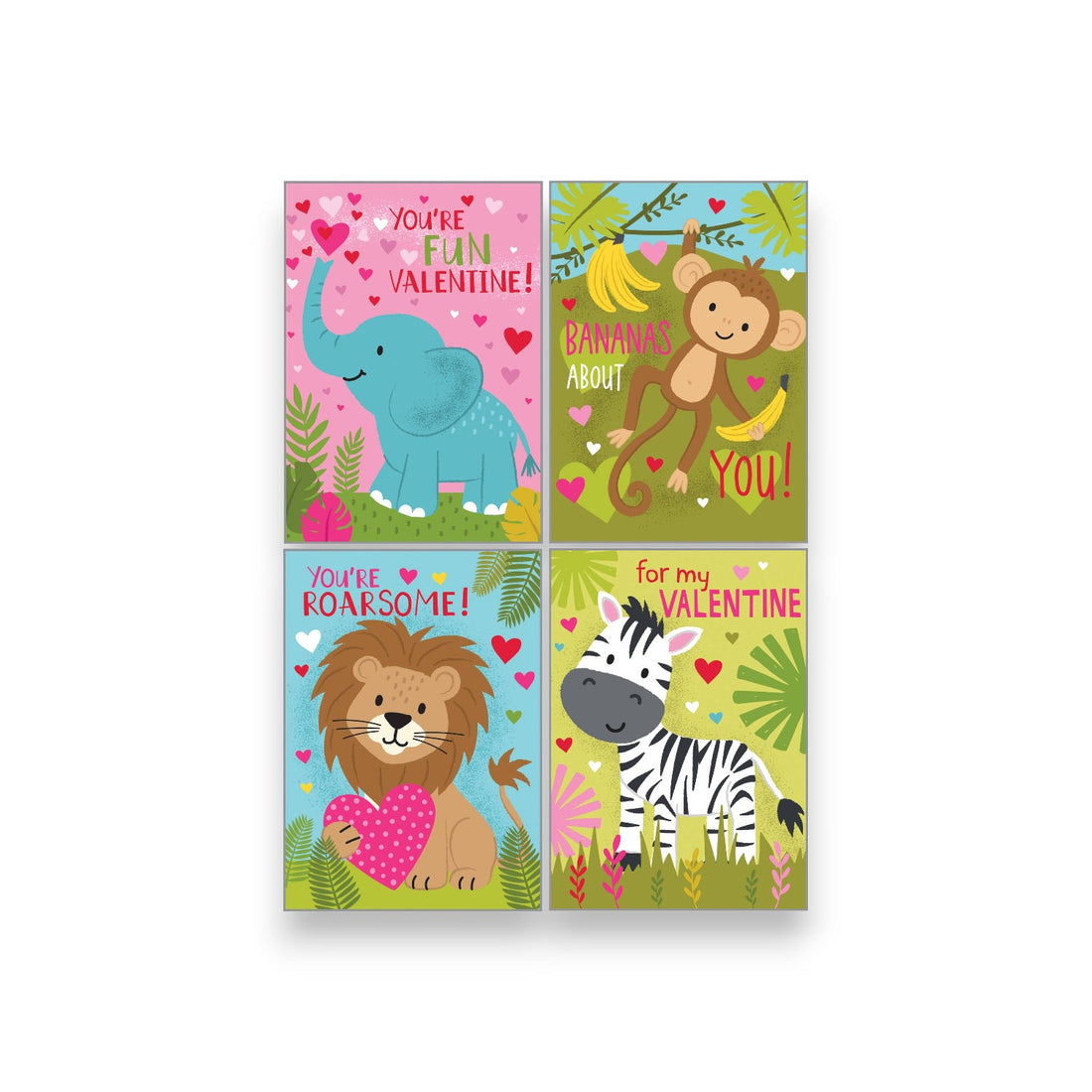 Kids Valentine Pack - Jungle Animals – Mellow Monkey