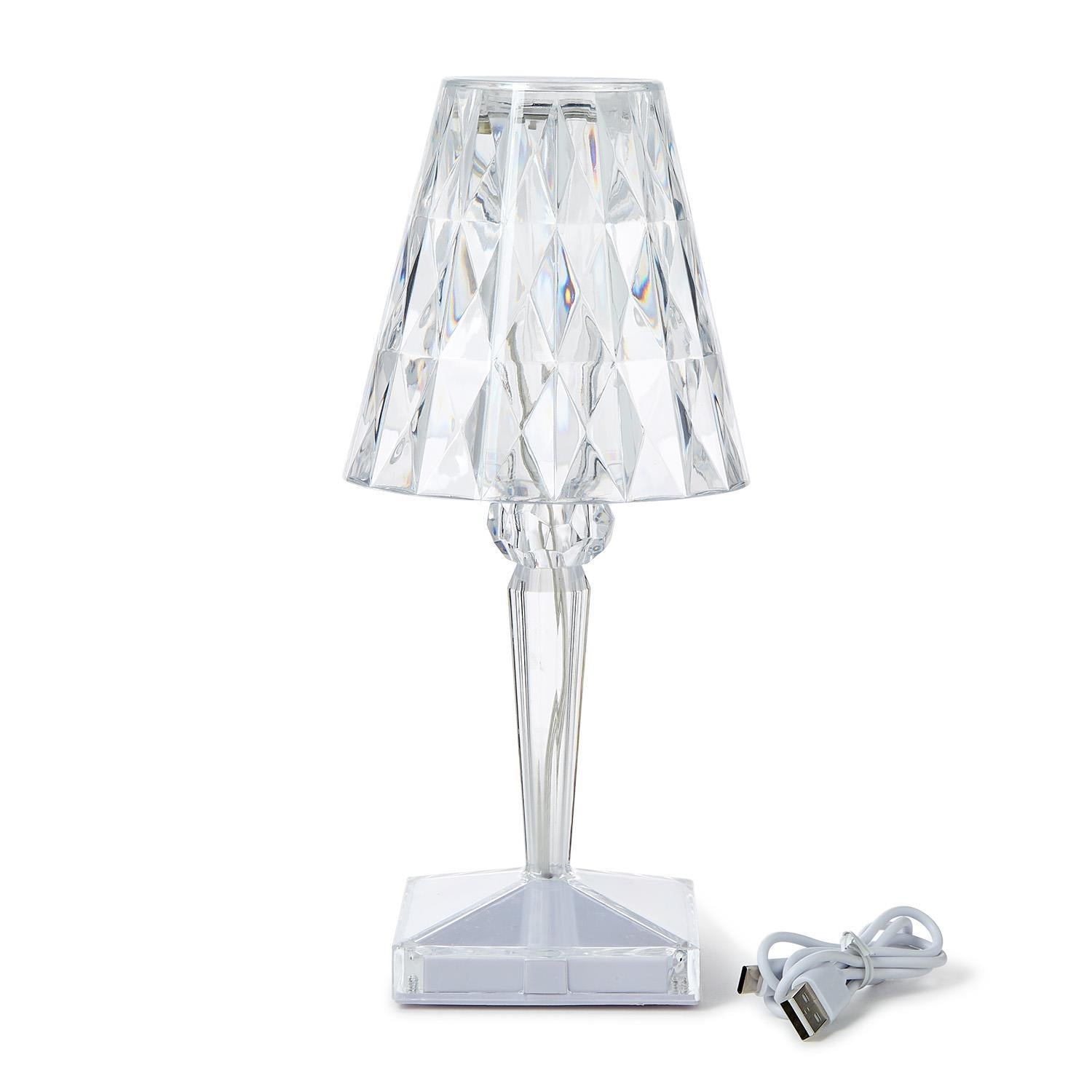 Crystal Lights LED Portable Cordless Color-Changing Rechargeable Table ...