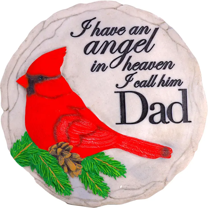 Dad in Heaven Cardinal - Stepping Stone and Wall Plaque – Mellow Monkey