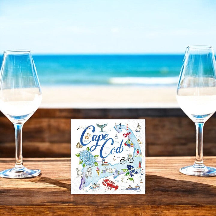Cape Cod Paper Cocktail Napkins - 20 Count – Mellow Monkey