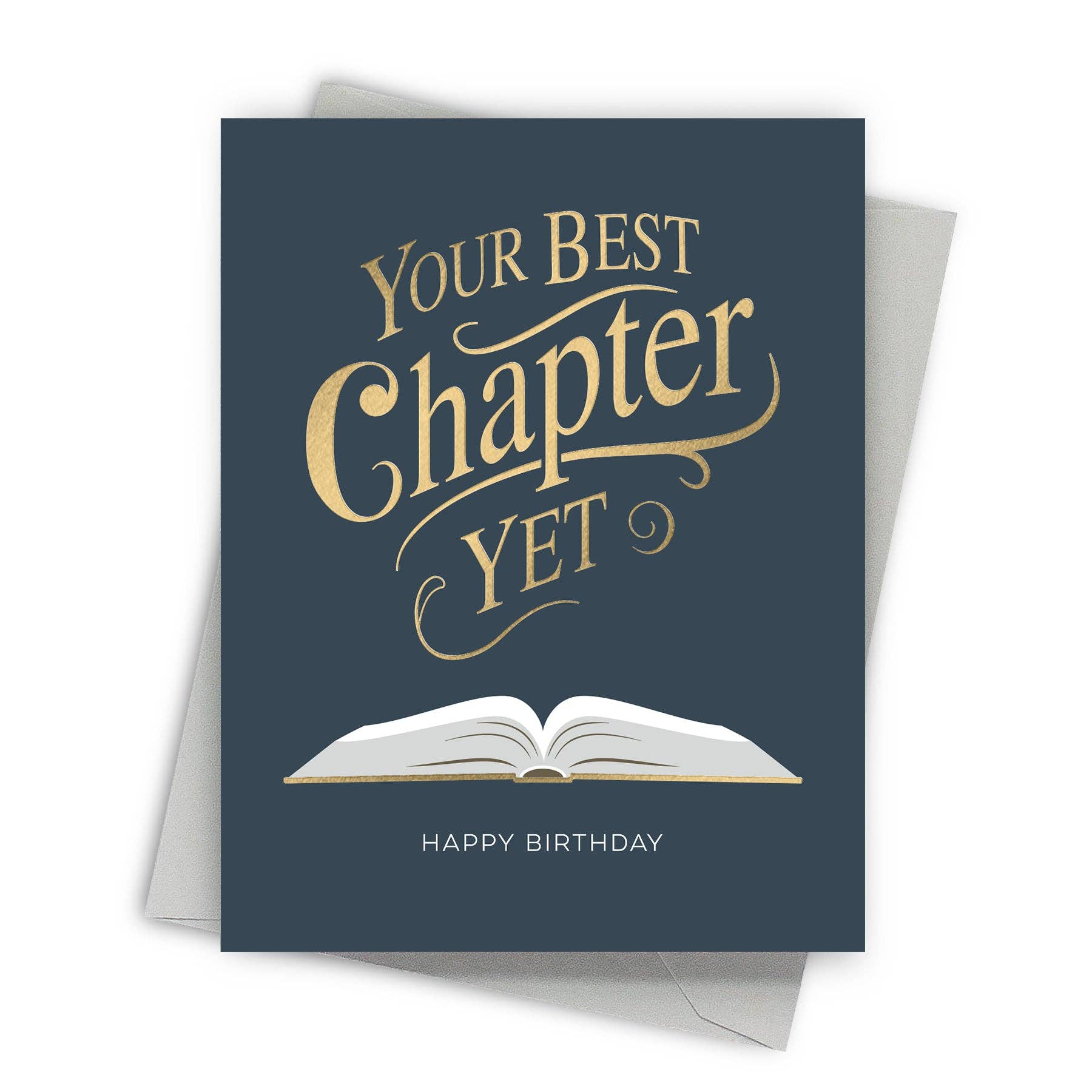 Best Chapter – Foil-Pressed Birthday Card For Book Lovers – Mellow Monkey