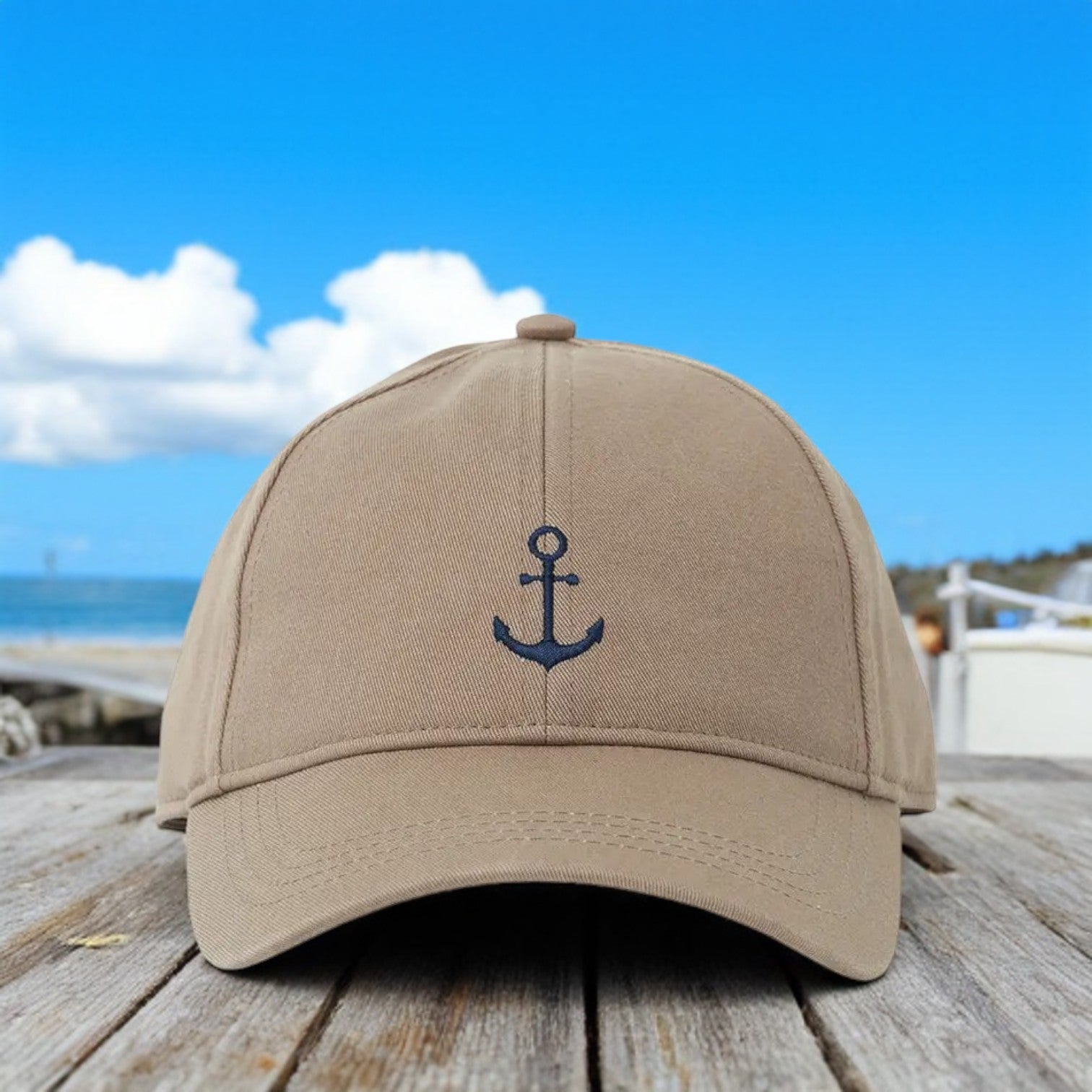 Anchor Baseball Cap - Tan – Mellow Monkey