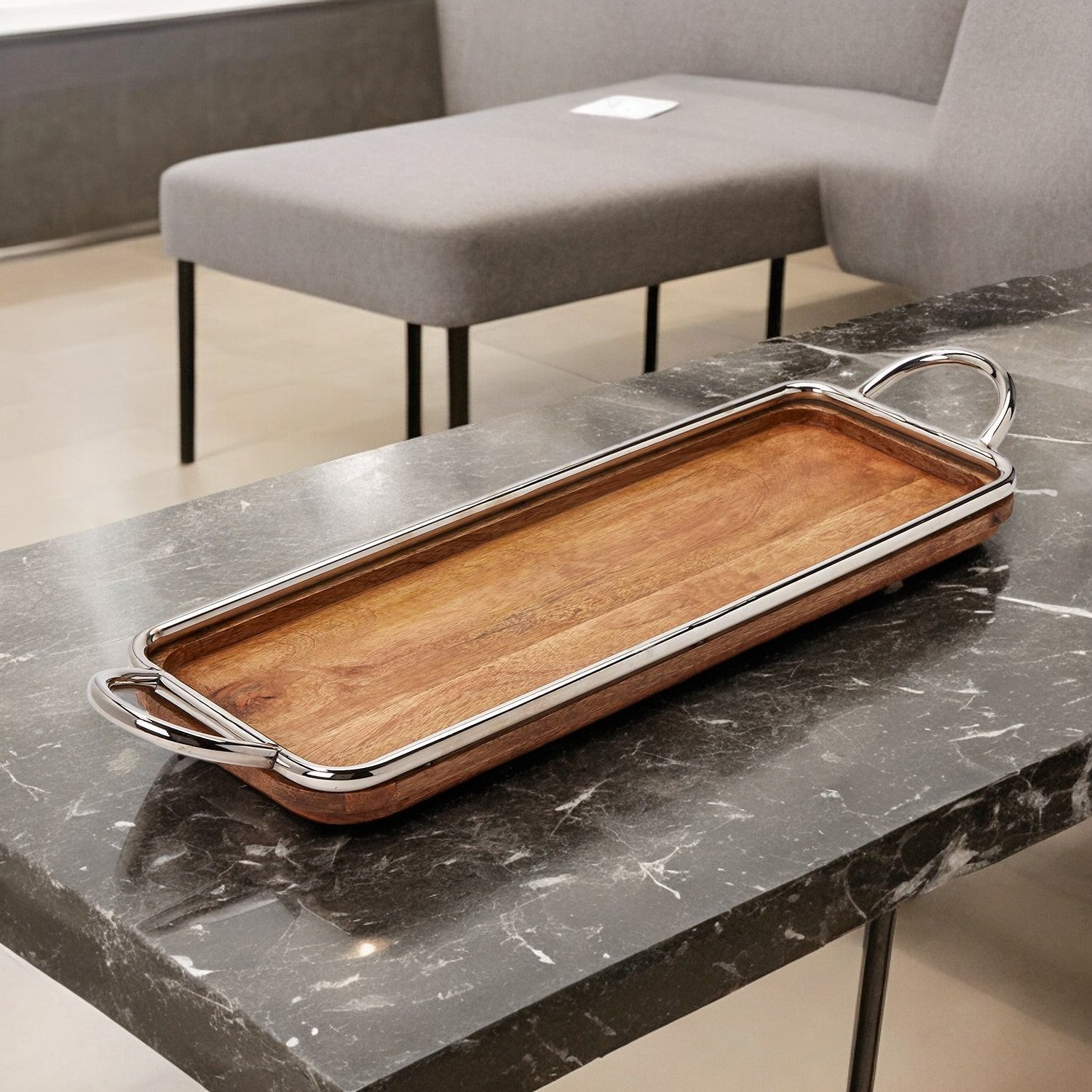 Bedford Grand Decorative Rectangle Serving Tray – Mellow Monkey