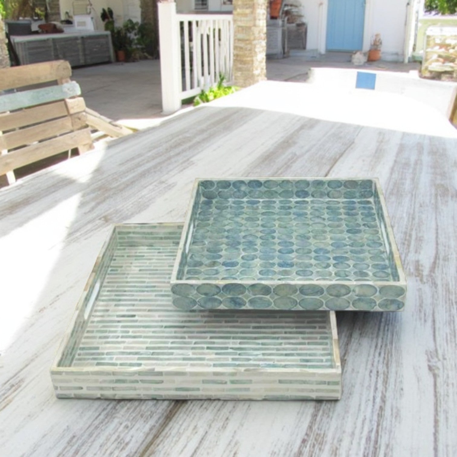 Square Capiz Shell Tray – Mellow Monkey