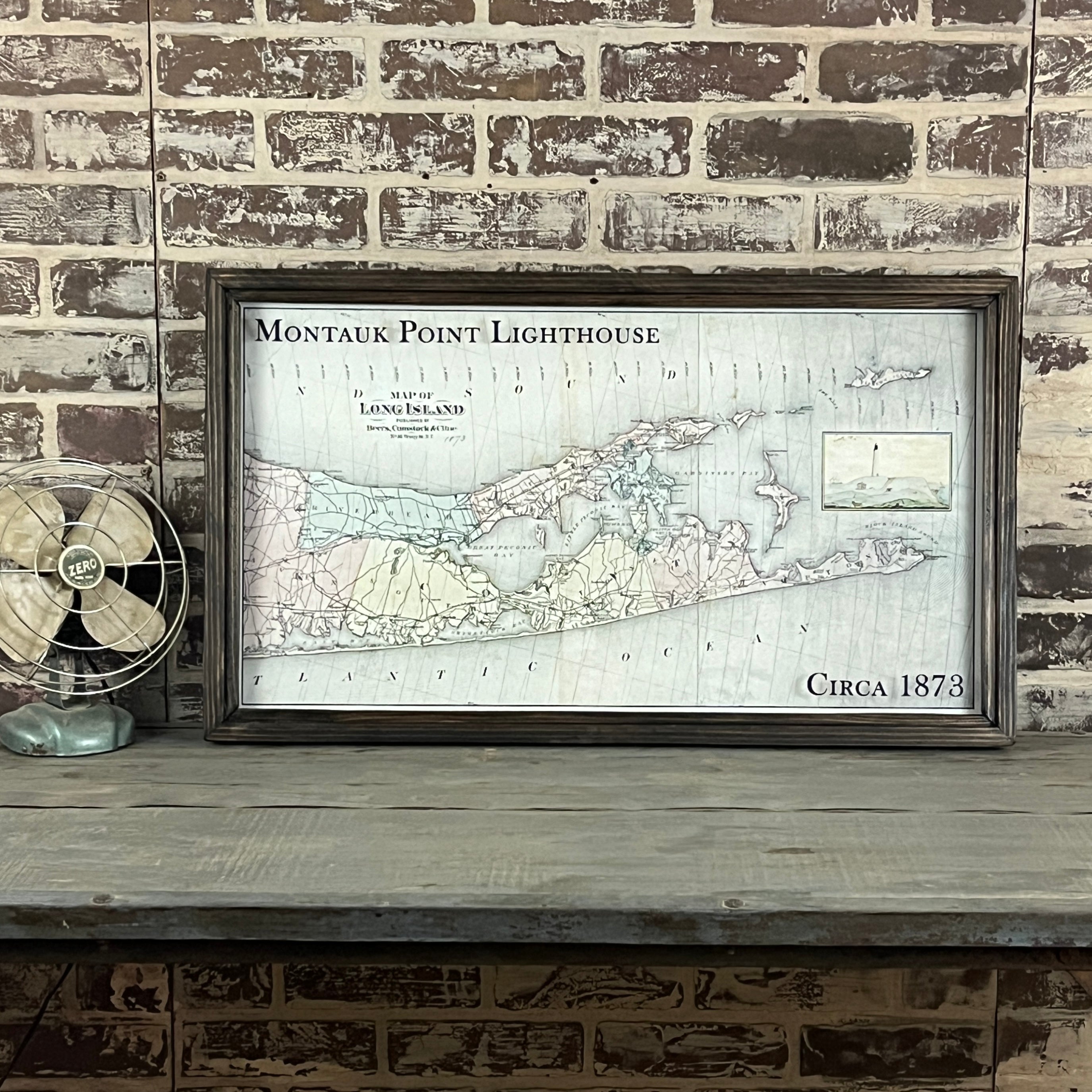 Vintage Eastern Long Island Map Circa 1873 Framed Shadowbox – Mellow Monkey