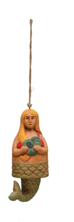 Hand-Painted Stoneware Nautical Bell – Mellow Monkey