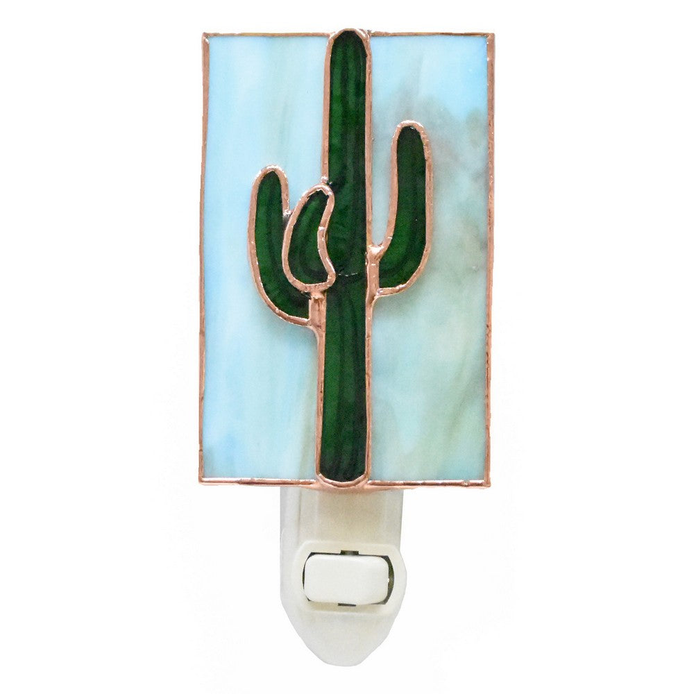 Stained Glass Night Light - Cactus – Mellow Monkey