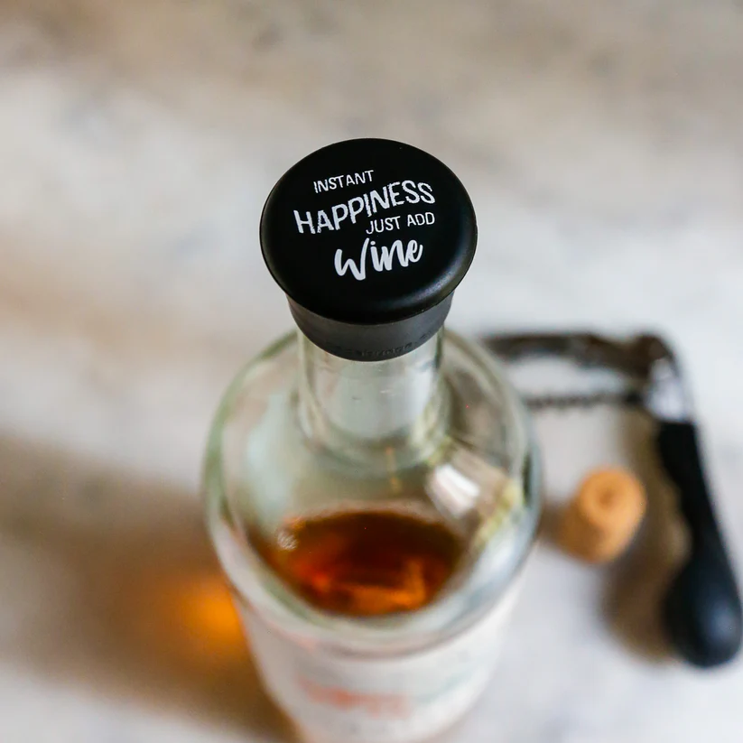 Instant Happiness, Just Add Wine - Capabunga Wine Bottle Top Seal ...