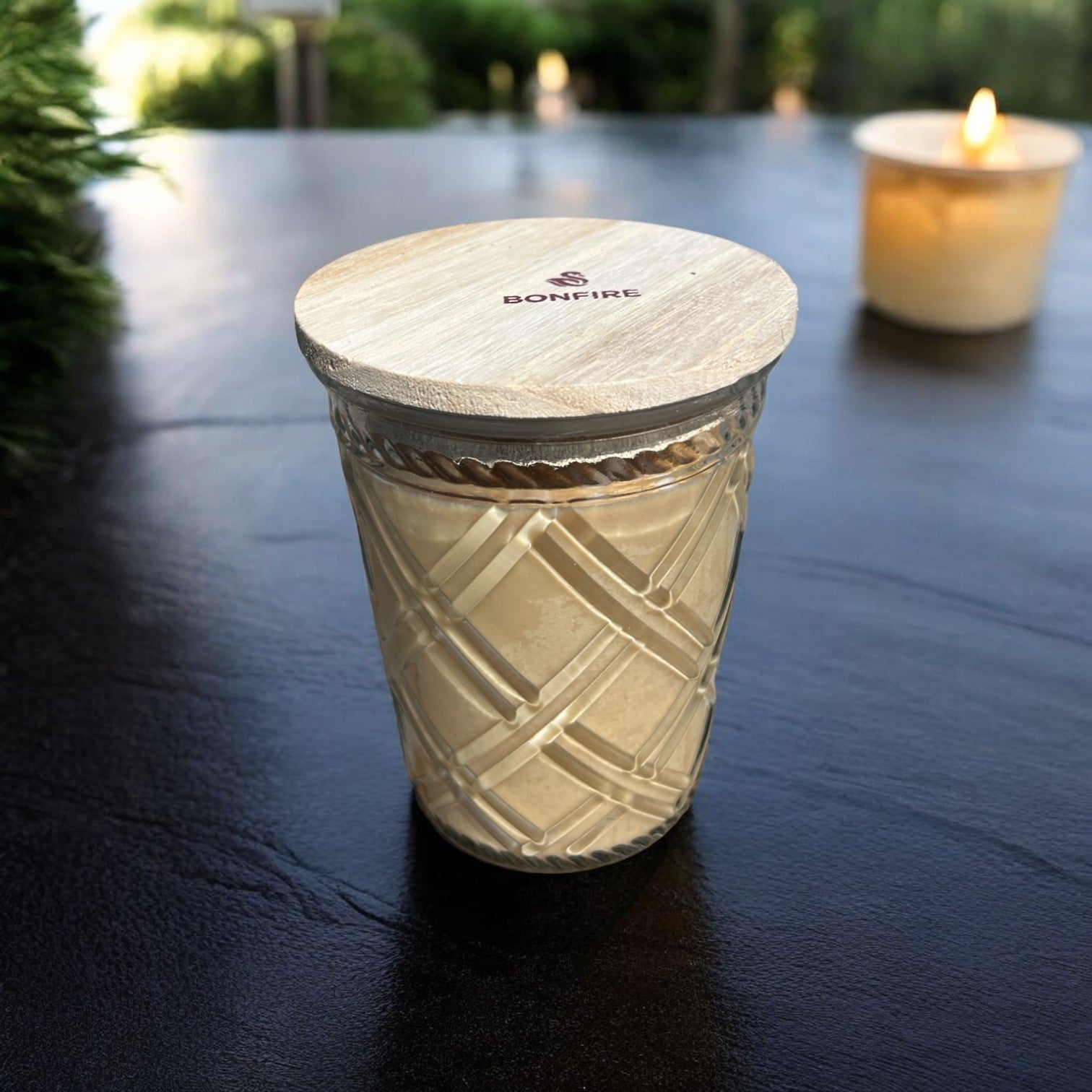 Bonfire - Swan Creek Timeless Crystal Jar 100% Soy Candle 12-oz ...