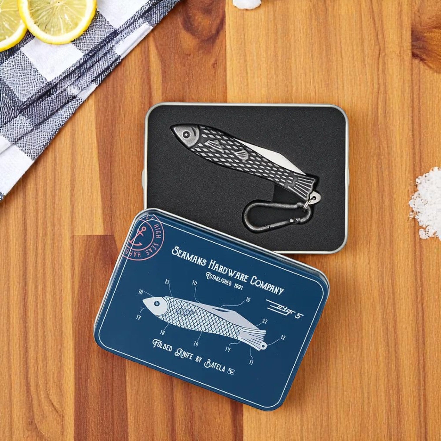 Fish Shaped Knife with Textured Metal Handle – Mellow Monkey