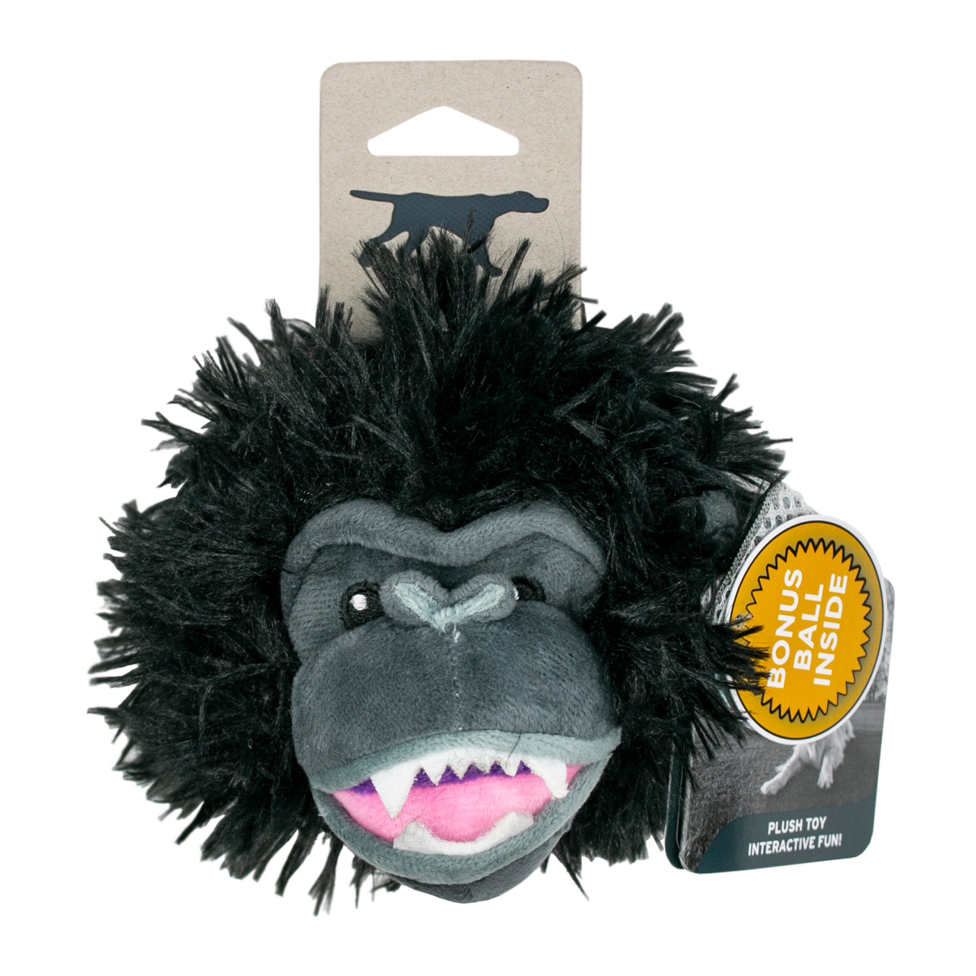 Gorilla 2-in-1 Fetch Ball Dog Toy - 4-in – Mellow Monkey
