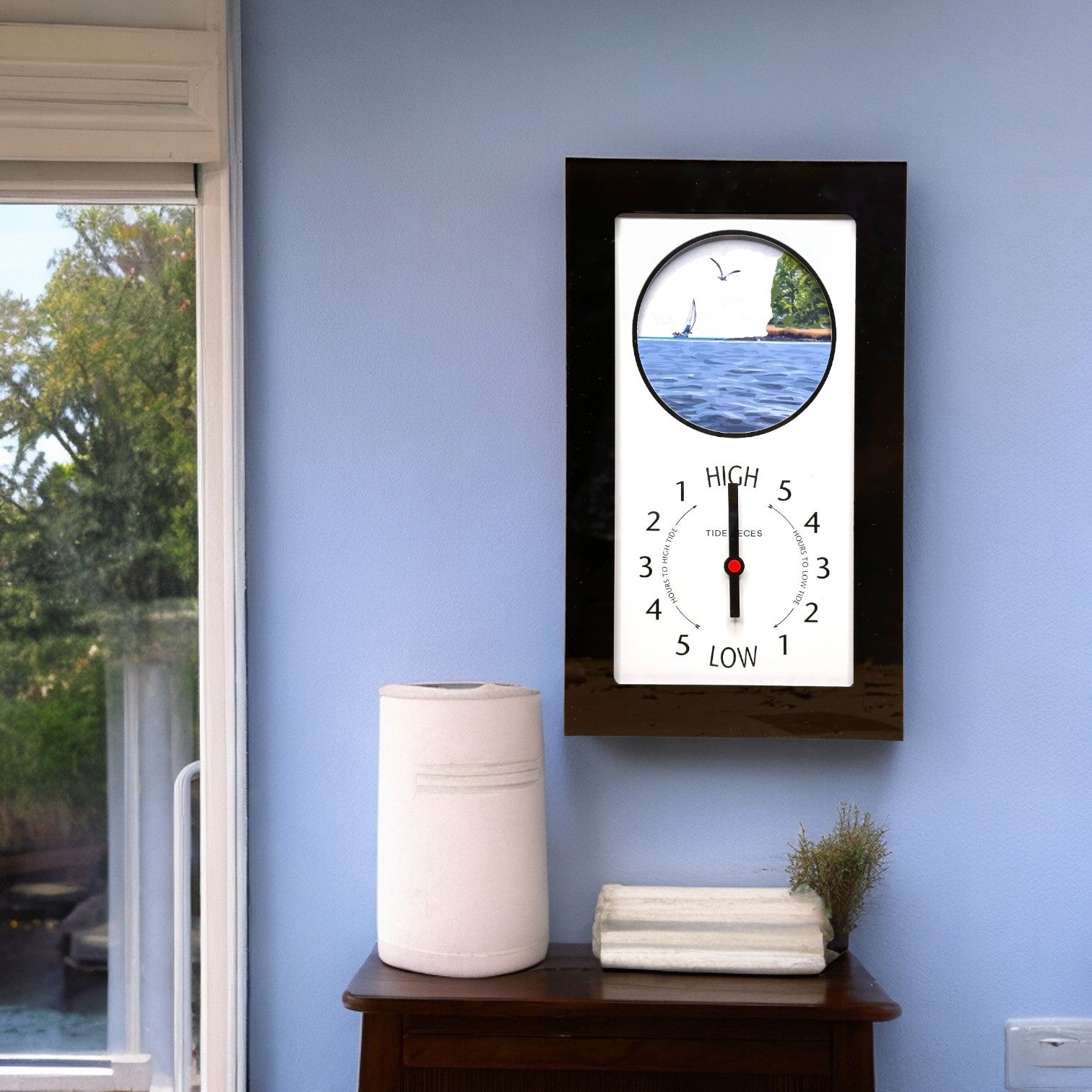 Tidepieces - Charles Island Tide Clock - Black Flat Panel – Mellow Monkey