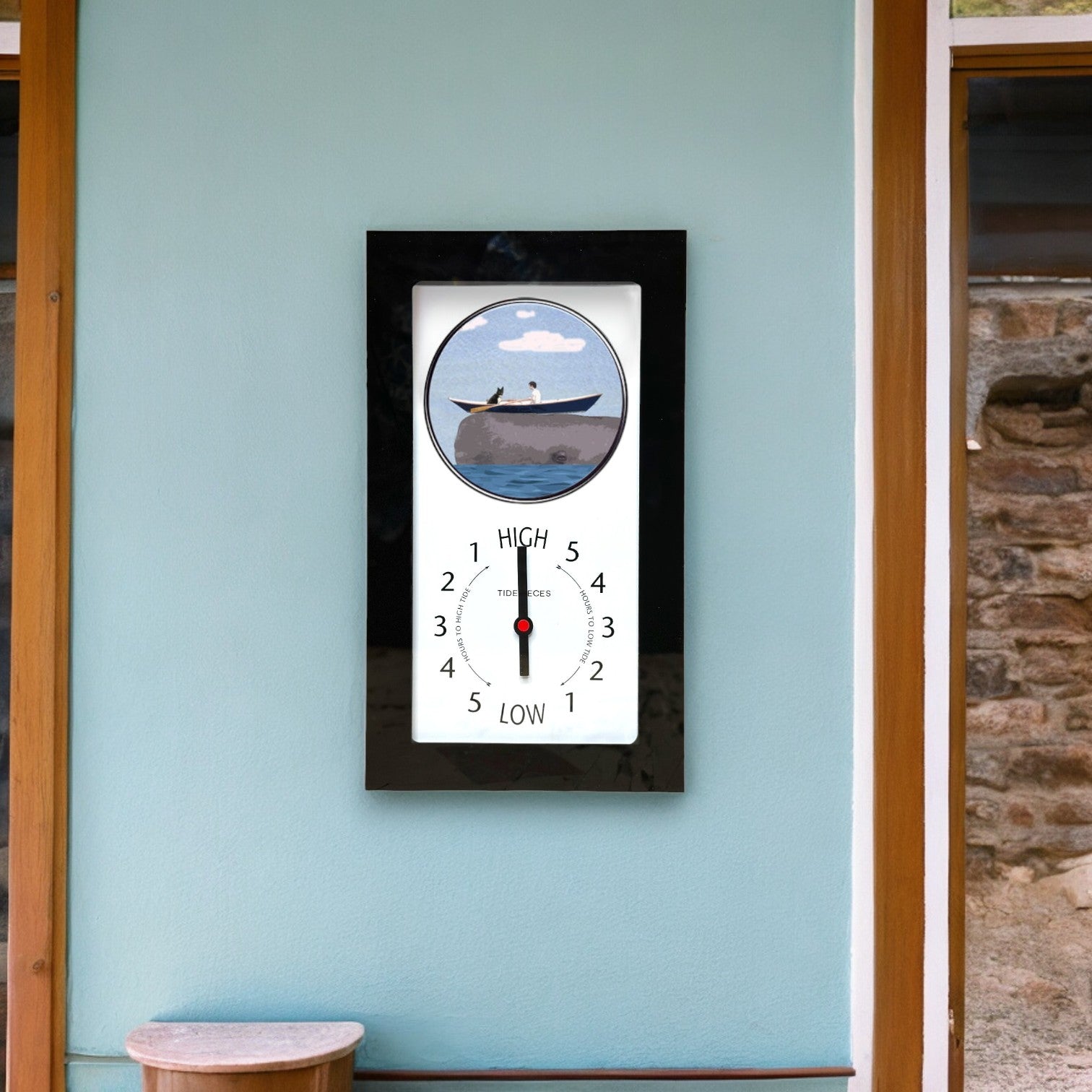Tidepieces - Whale and Dory Tide Clock - Black Flat Panel – Mellow Monkey
