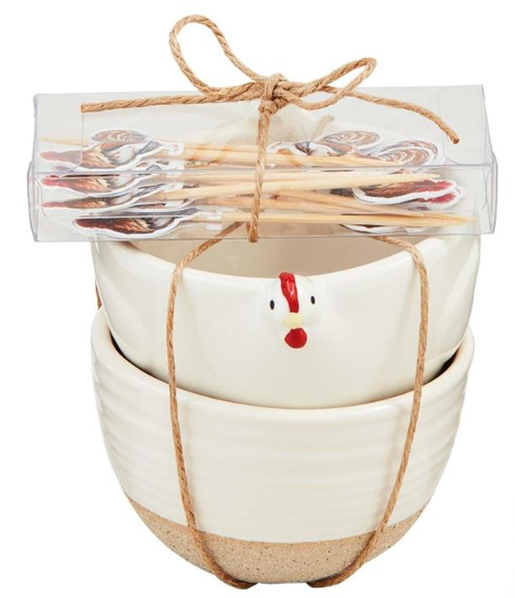 Chicken Tidbit Bowl & Toothpick Set – Mellow Monkey