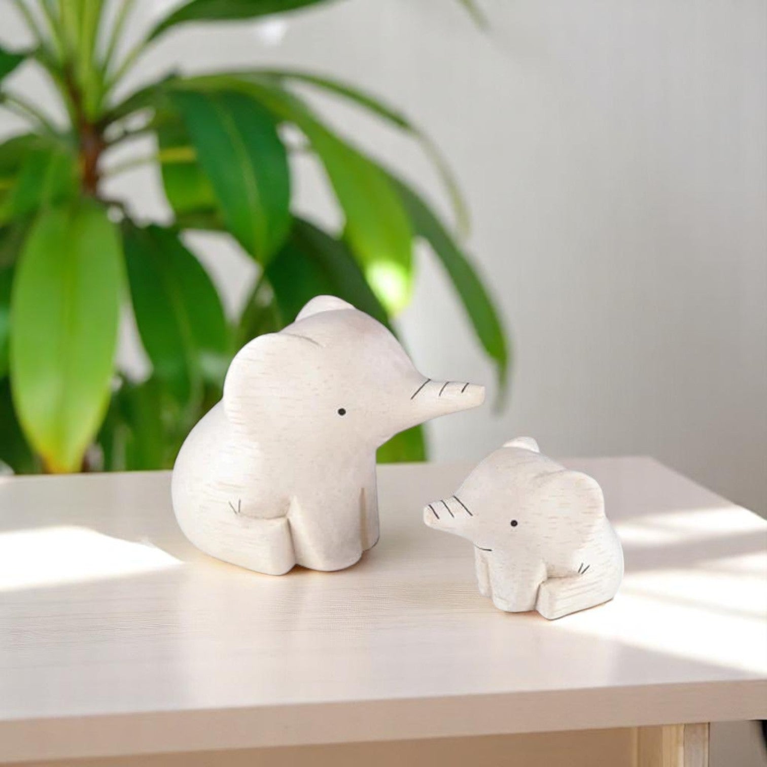 Elephant Pair - Polepole Animal Set – Mellow Monkey