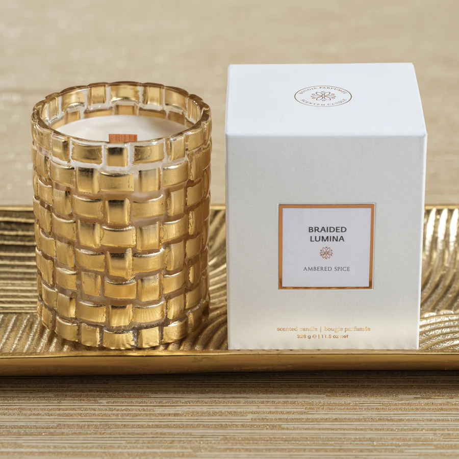 Tonka Absolute - Braided Lumina Scented Candle with Wood Wick - 11.5 o ...