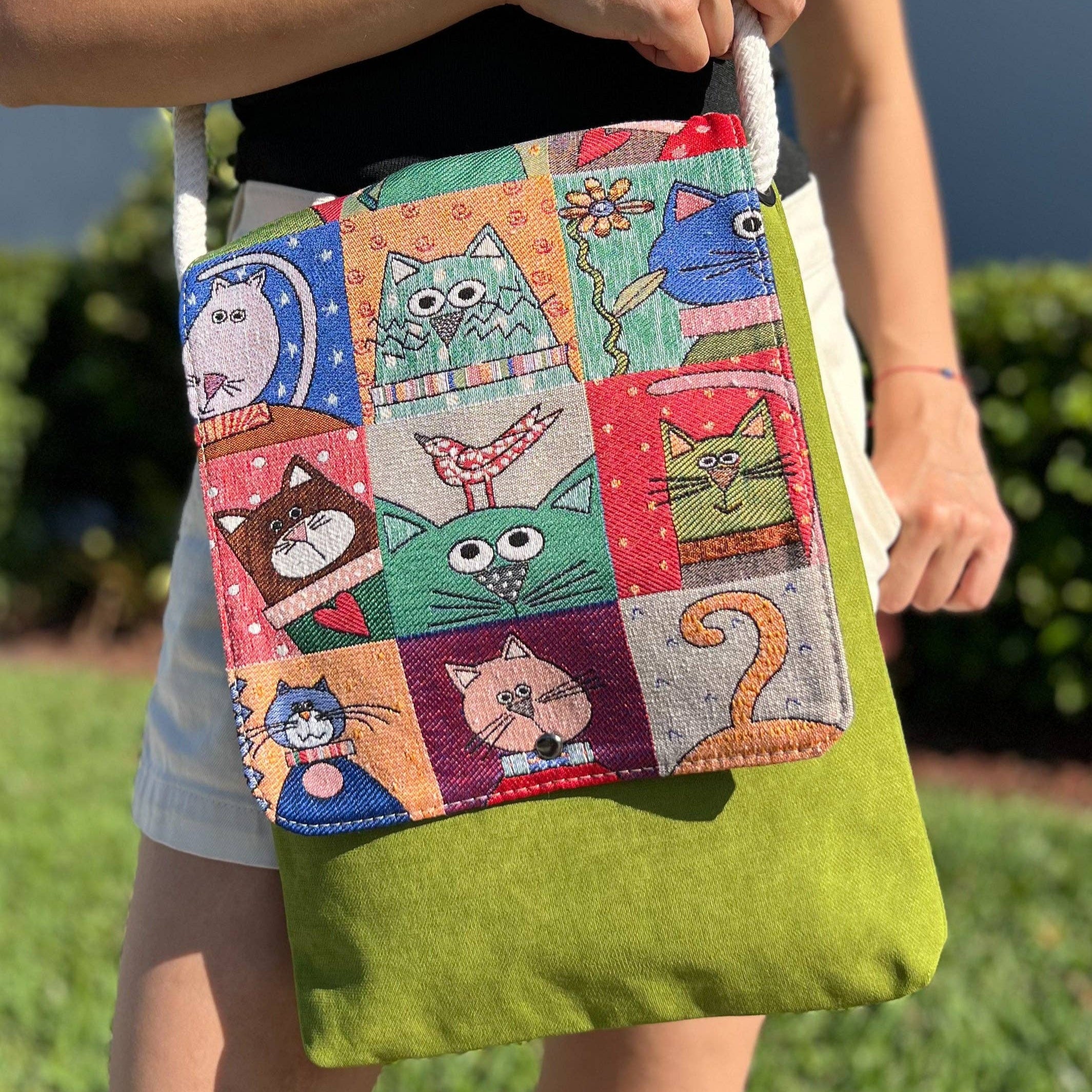 Woven Bohemian Fabric Messenger Bag – Mellow Monkey