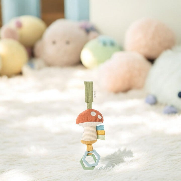 Ritzy Jingle™ Mushroom Attachable Travel Toy – Mellow Monkey