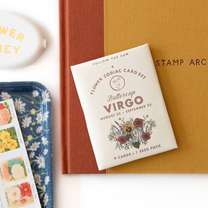 Virgo - Flower Zodiac Card Set – Mellow Monkey