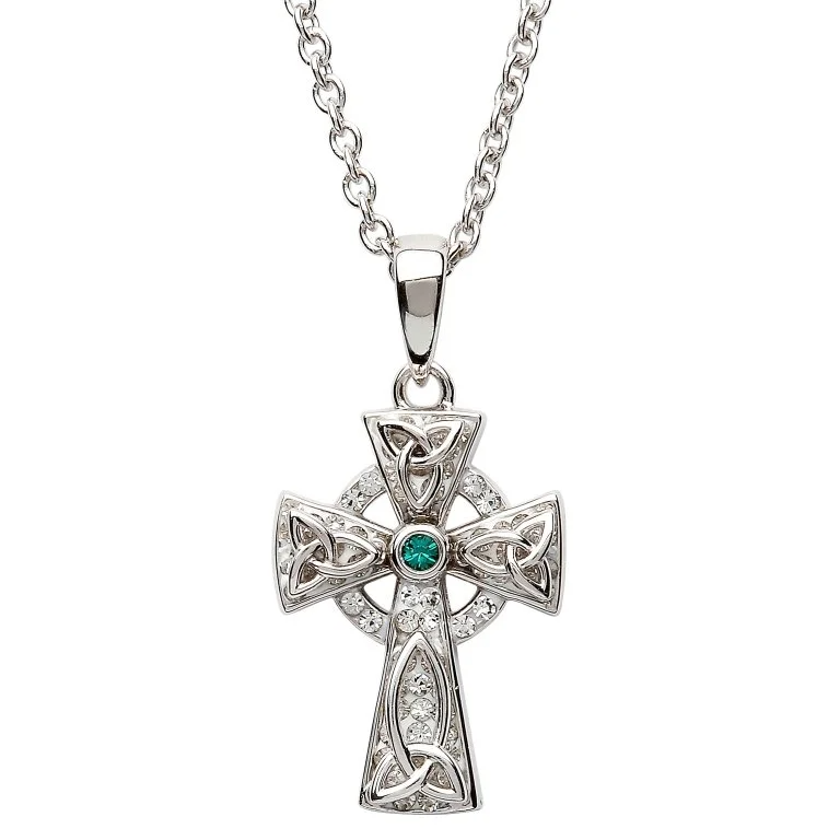 Celtic Trinity Knot Cross Adorned With Crystals – Mellow Monkey