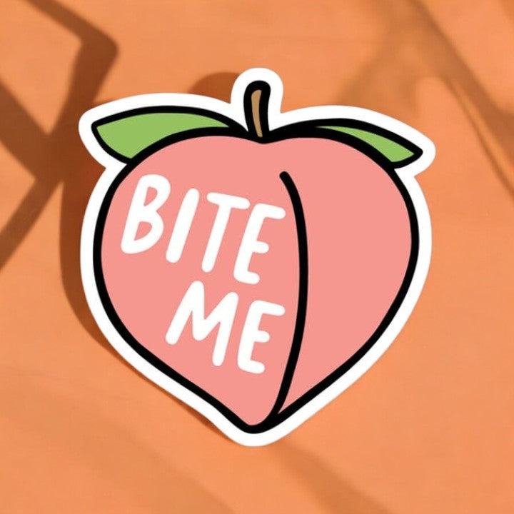 Bite Me Peach - Vinyl Decal Sticker – Mellow Monkey