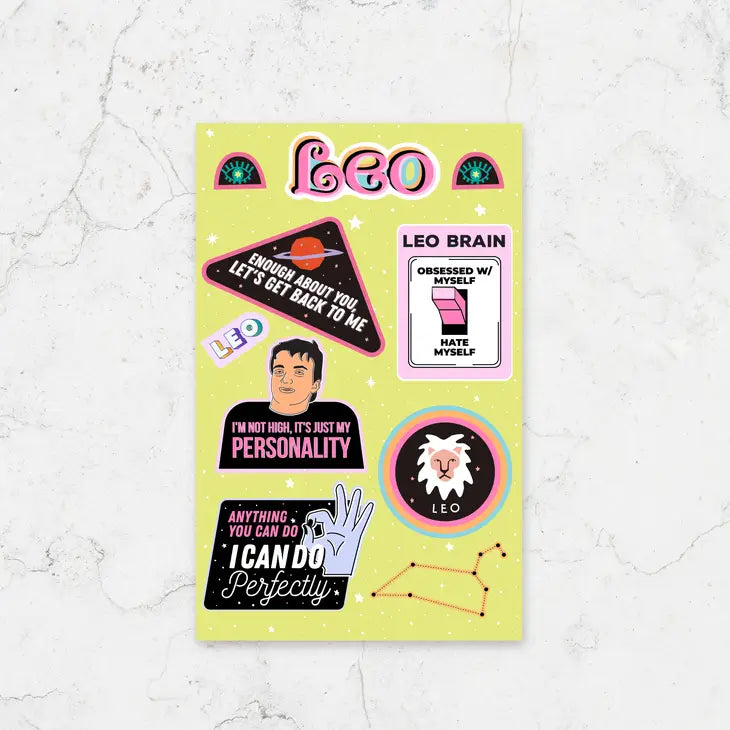 Leo Sticker Sheet – Mellow Monkey