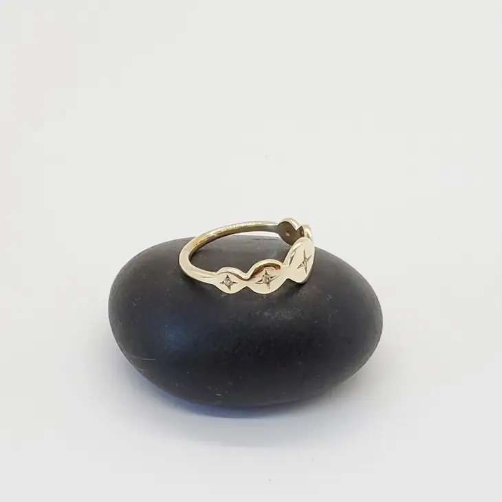 Brass Starlight Moons Ring – Mellow Monkey