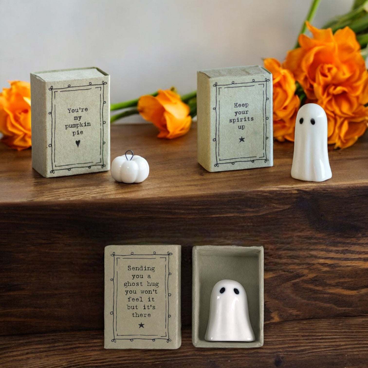 Halloween Saying Matchbox w/ Ceramic Figurine – Mellow Monkey