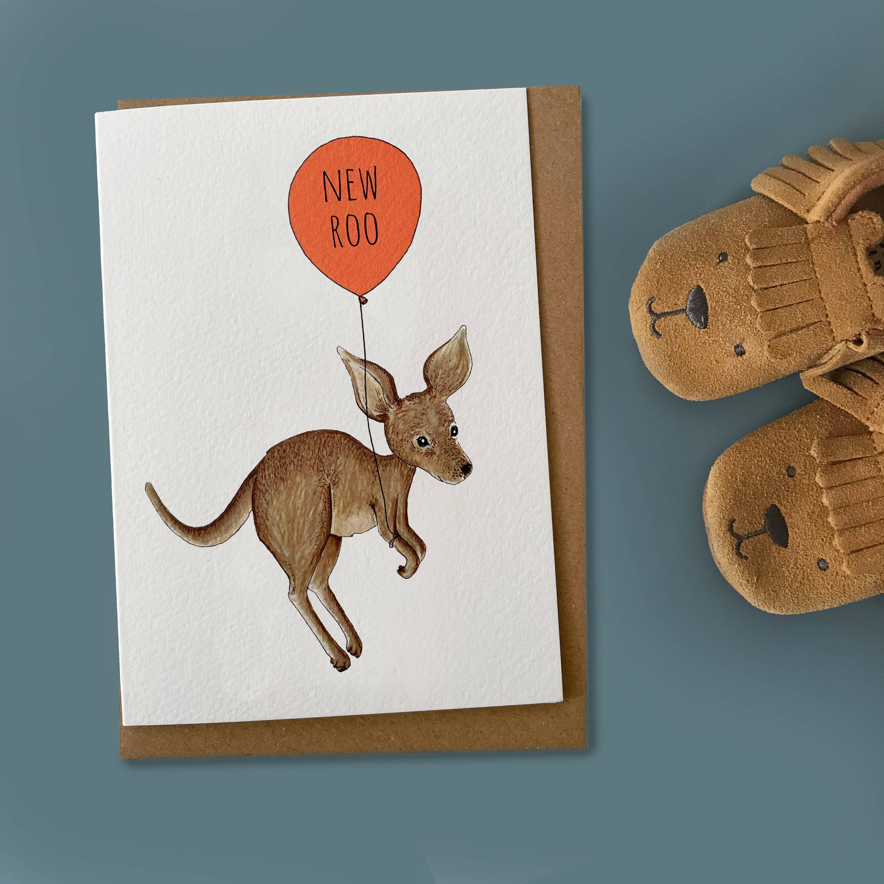 New Roo - Hand Illustrated Baby Card – Mellow Monkey