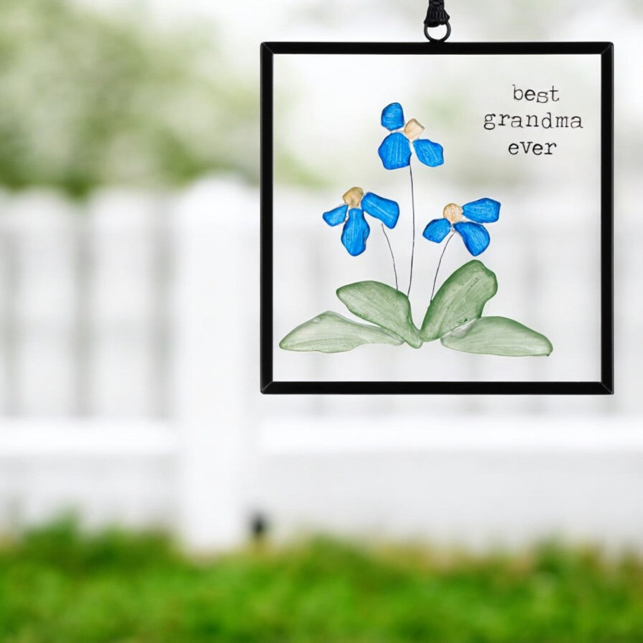 Best Grandma Ever - Sharon Nowlan Suncatcher - 3 x 3 in – Mellow Monkey