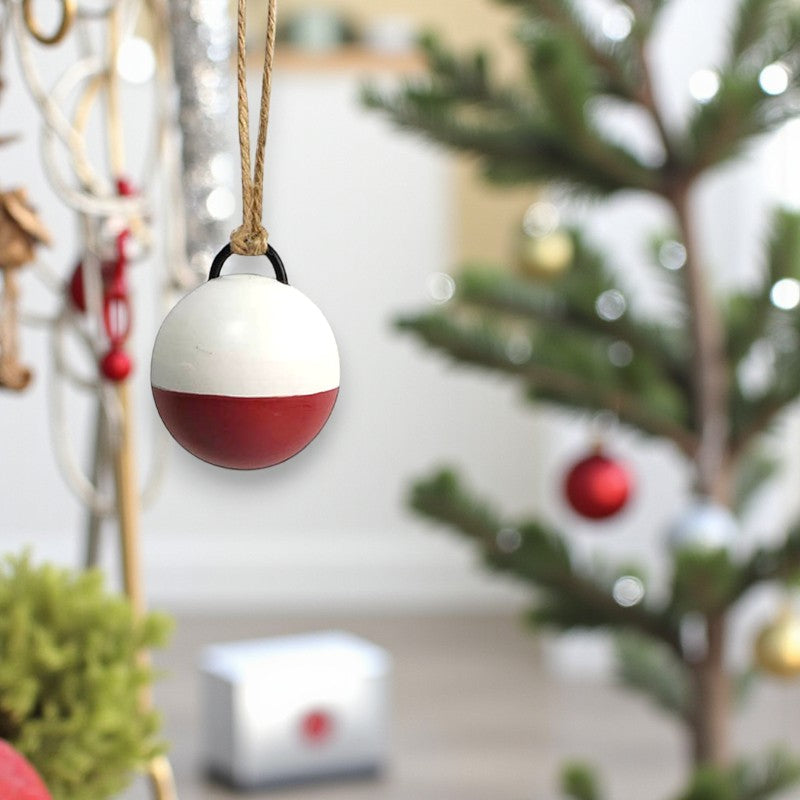 2" Fishing Bobber Red & White - Nautical Christmas Ornament – Mellow Monkey