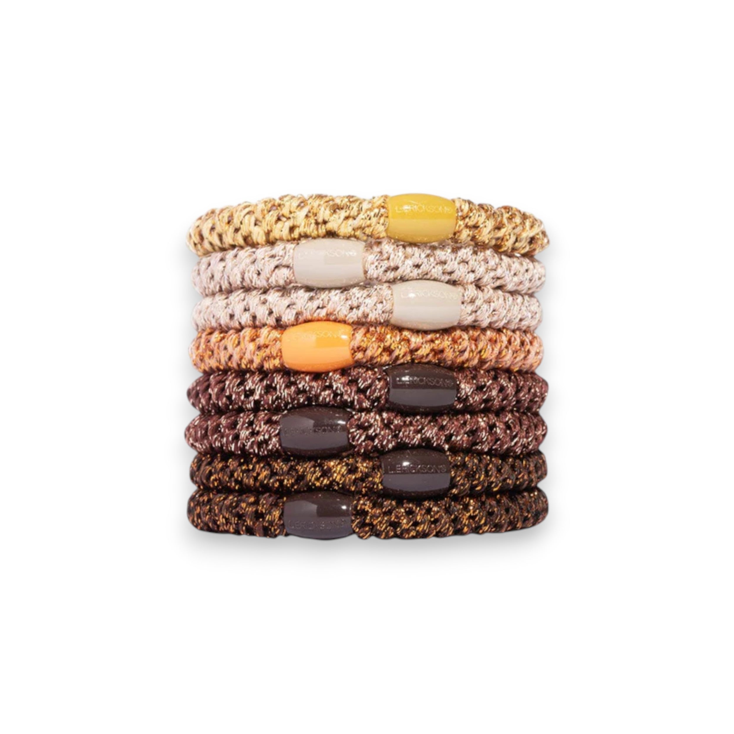 Bronze Metallic - Grab & Go Ponytail Holders - L. Erikson - Set of Eig ...