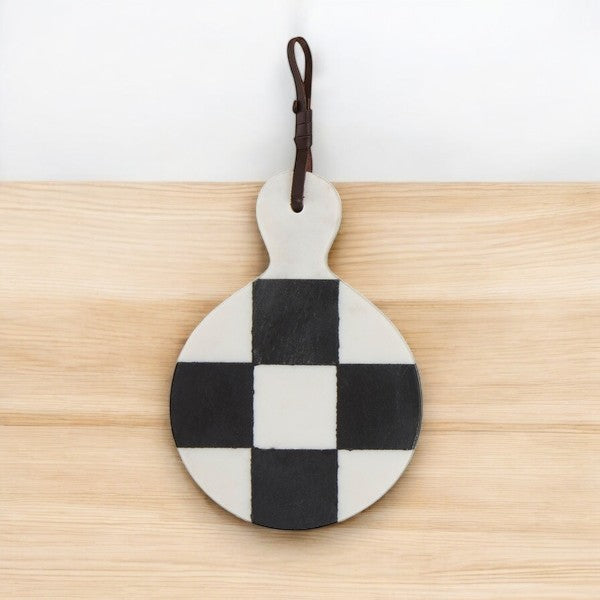 Round Checkered Marble Paddle Board – Mellow Monkey