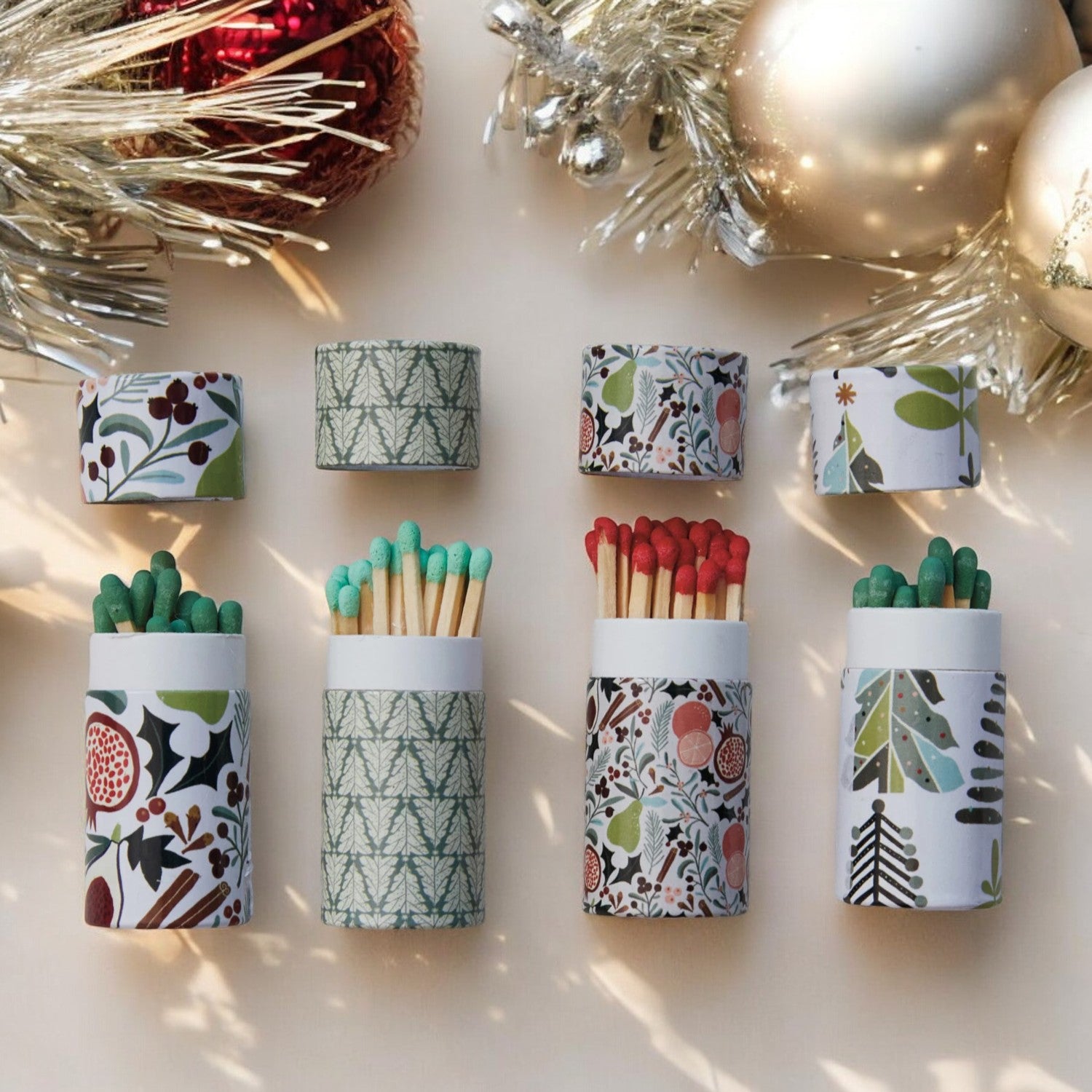 Festive Safety Matches in Tube Matchbox - 2-1/2-in – Mellow Monkey