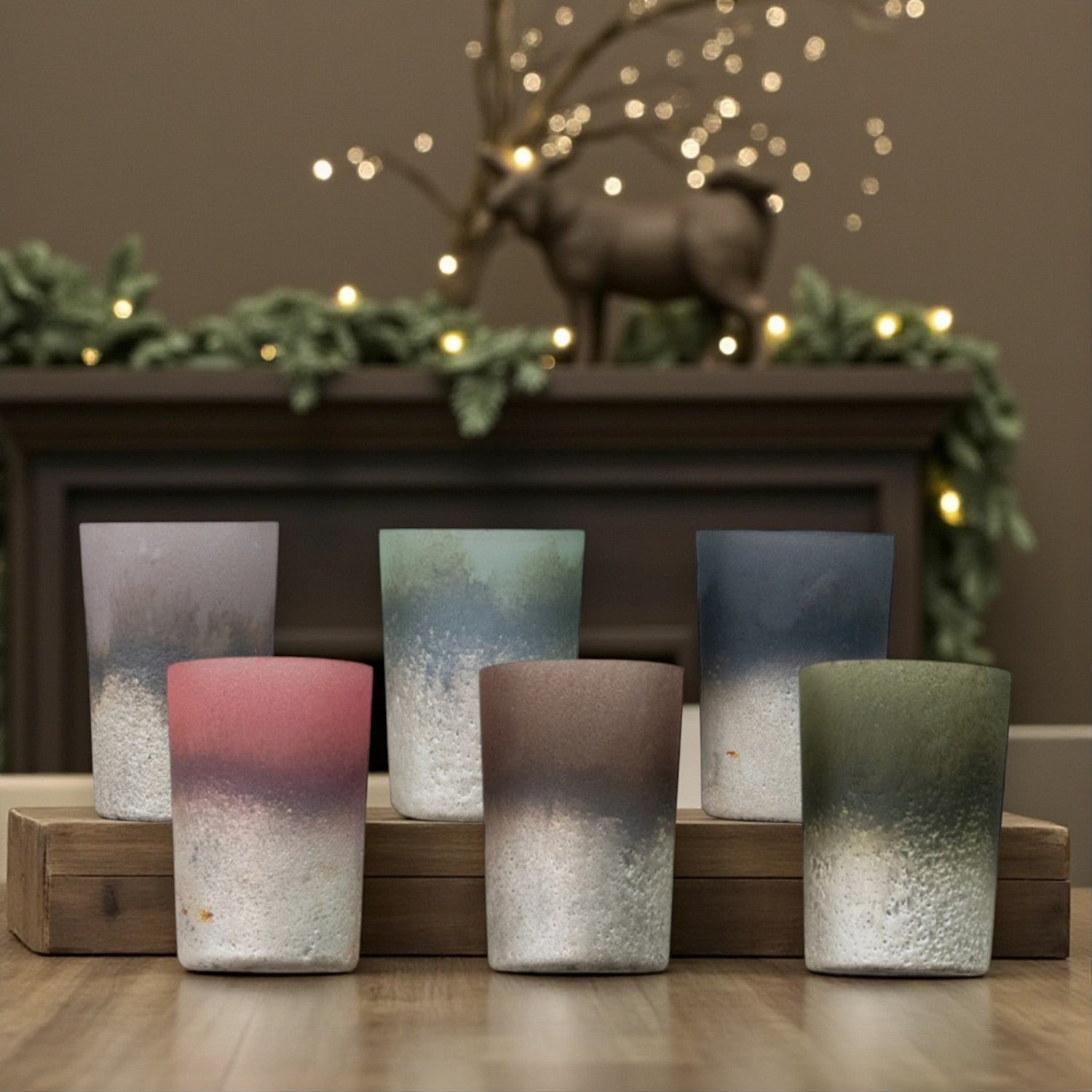 Frosted Glass Votive Tealight/Votive Holders, Boxed Set of 6 – Mellow ...